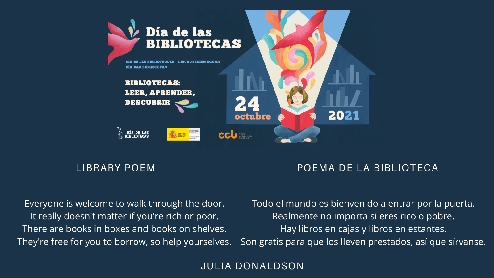 Library poem / Poema de la Biblioteca – Leyendo se entiende la gente